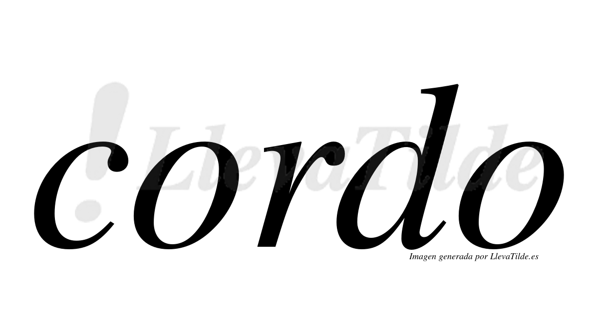 ¿Lleva tilde cordo? | LlevaTilde.es