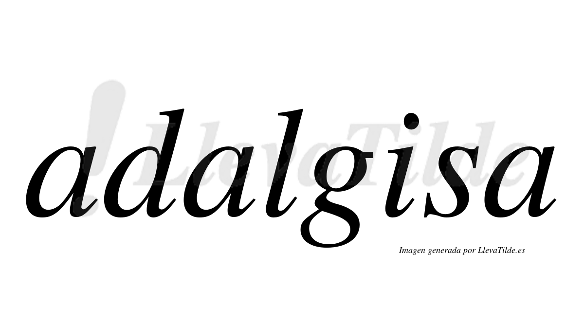 ¿Lleva tilde adalgisa? | LlevaTilde.es