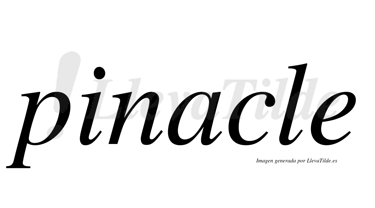 ¿Lleva tilde pinacle? | LlevaTilde.es