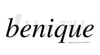 ¿Lleva tilde benique? | LlevaTilde.es