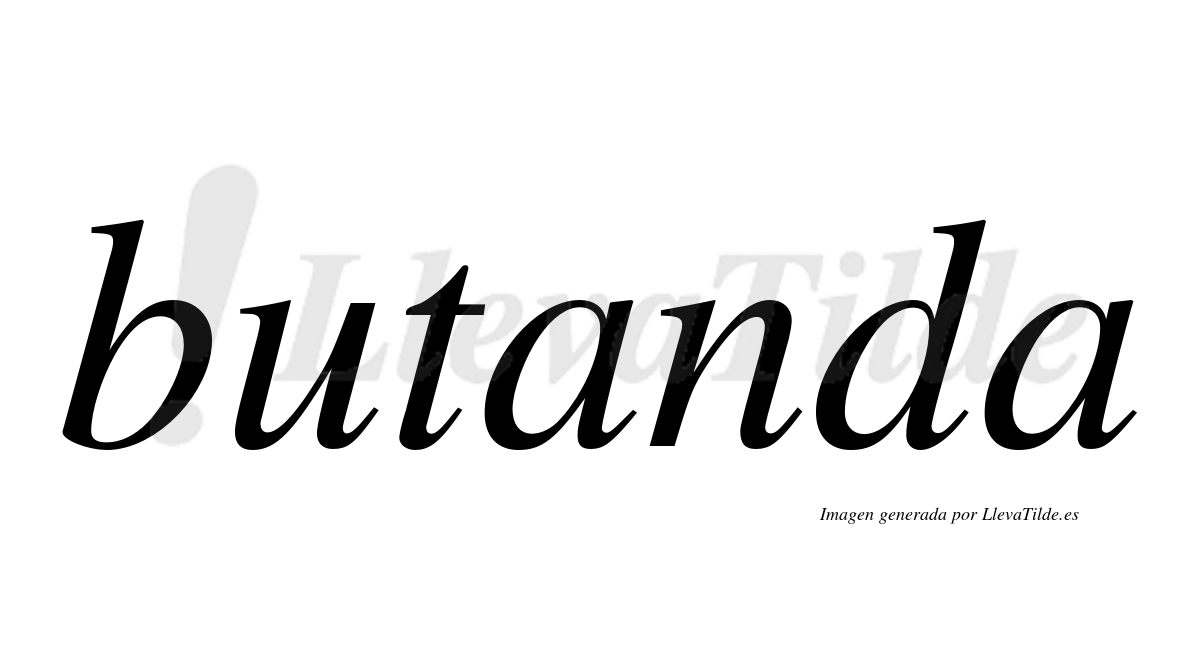 ¿Lleva tilde butanda? | LlevaTilde.es