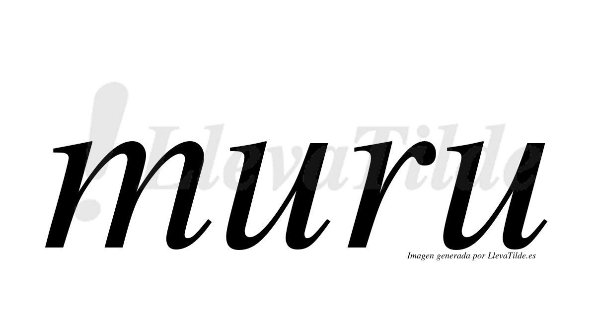 ¿Lleva tilde muru? | LlevaTilde.es