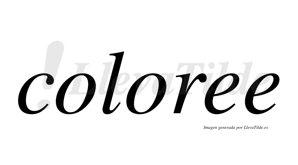 ¿Lleva tilde coloree? | LlevaTilde.es