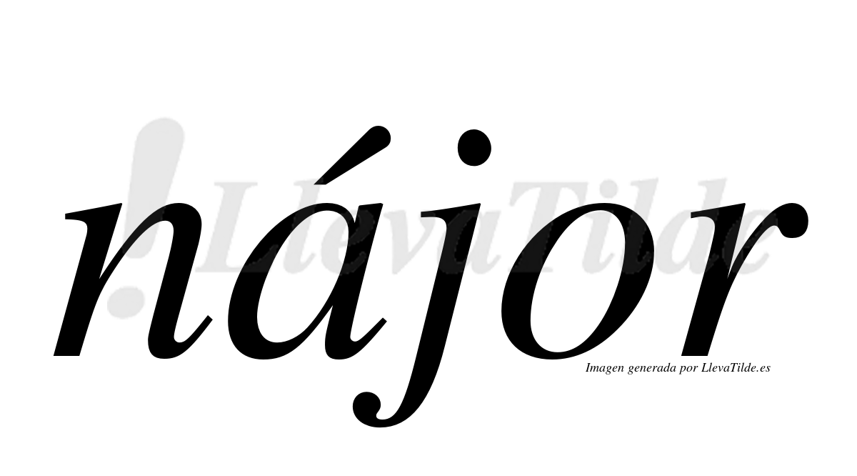 ¿Lleva tilde nájor? | LlevaTilde.es