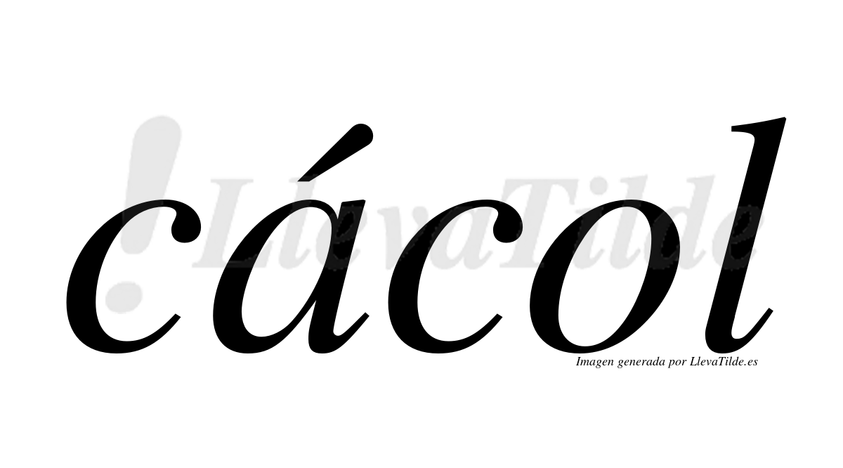 ¿Lleva tilde cácol? | LlevaTilde.es