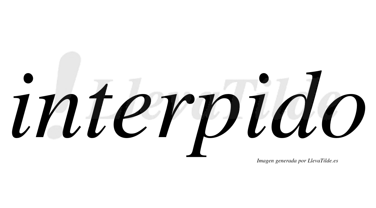 ¿Lleva tilde interpido? | LlevaTilde.es