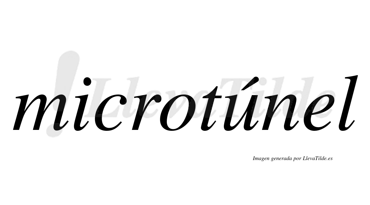 ¿Lleva tilde microtúnel? | LlevaTilde.es