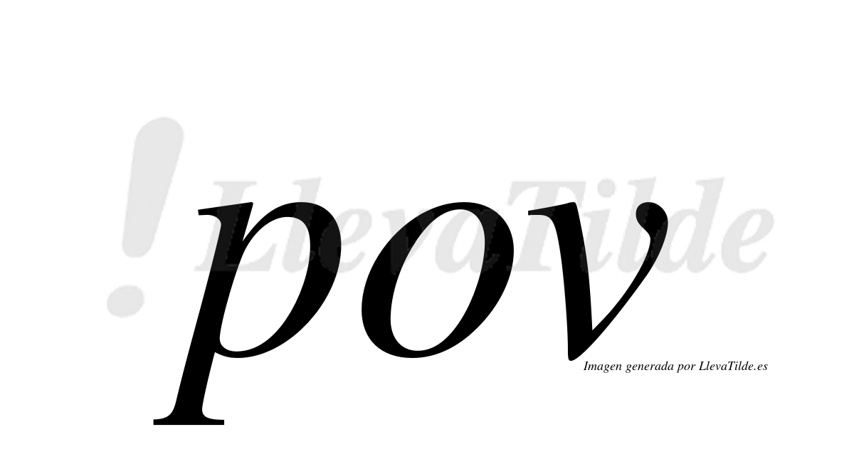 ¿Lleva tilde pov? | LlevaTilde.es