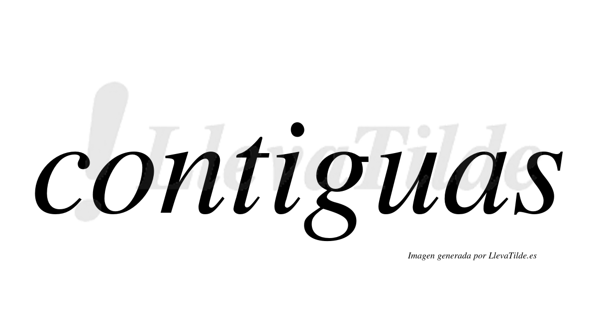 ¿Lleva tilde contiguas? | LlevaTilde.es