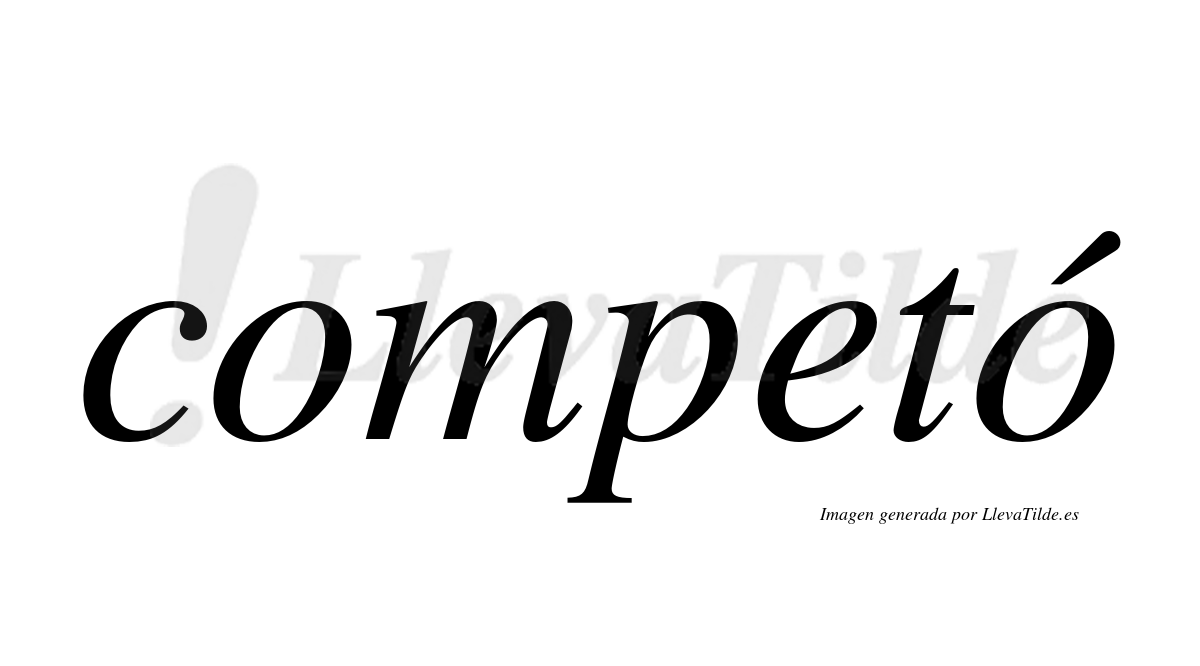 ¿Lleva tilde competó? | LlevaTilde.es