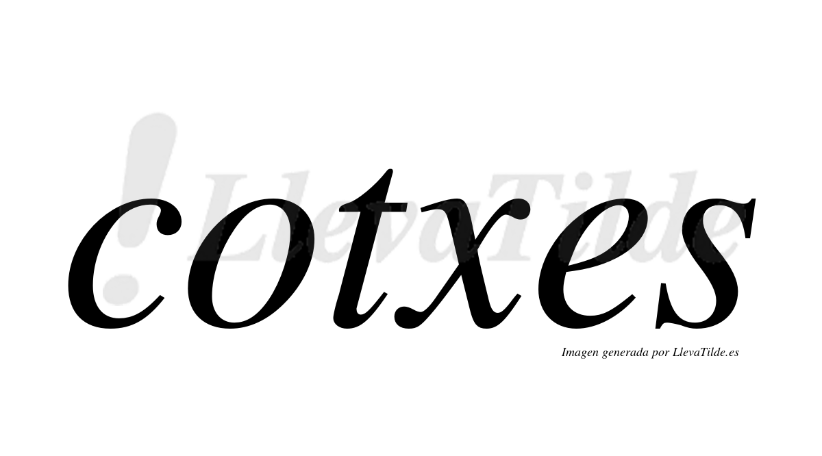 ¿Lleva tilde cotxes? | LlevaTilde.es