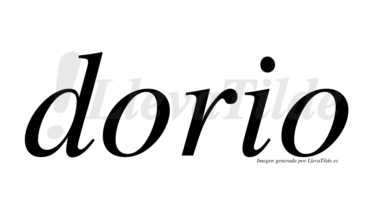 ¿Lleva tilde dorio? | LlevaTilde.es