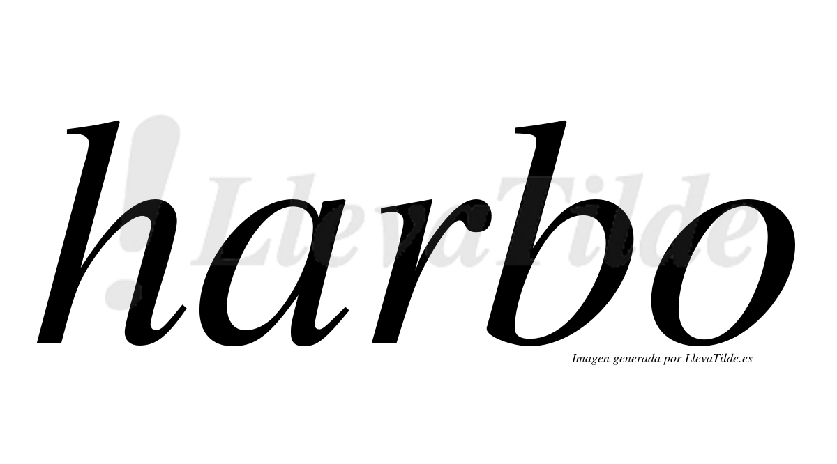 ¿Lleva tilde harbo? | LlevaTilde.es