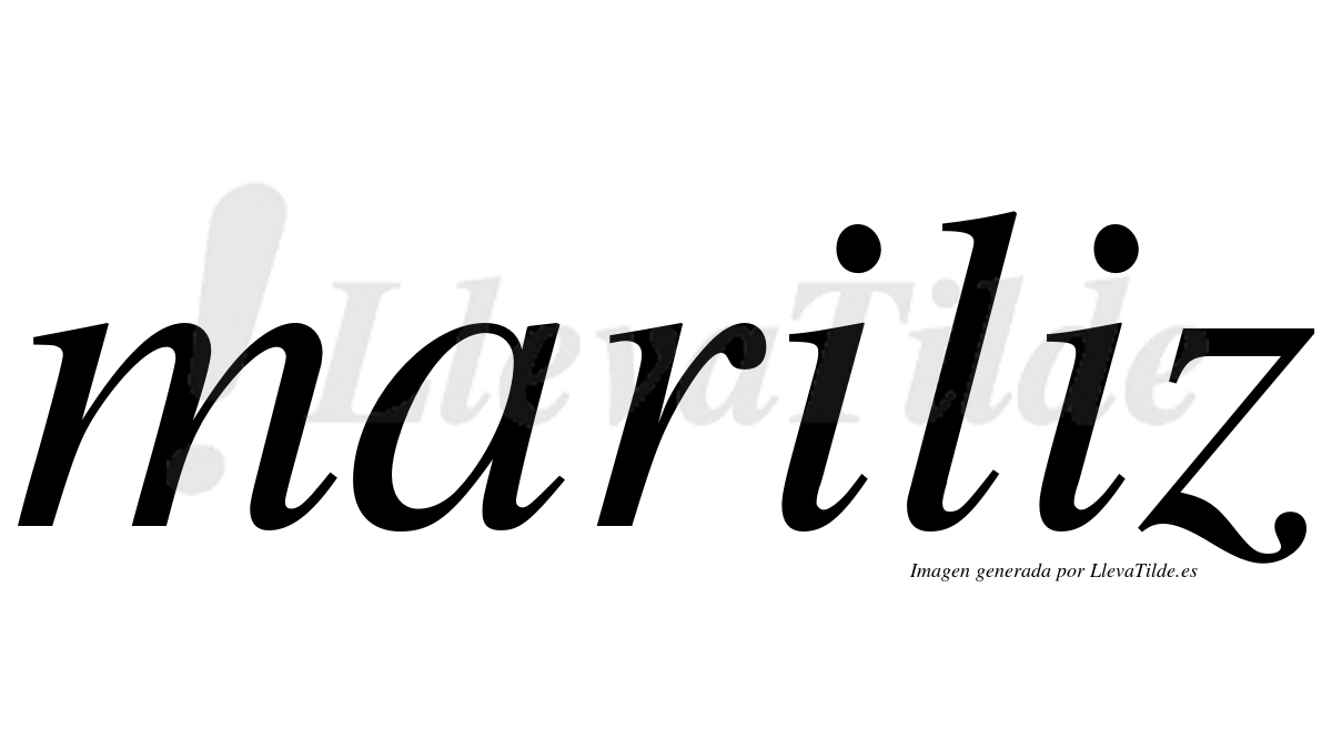 ¿Lleva tilde mariliz? | LlevaTilde.es