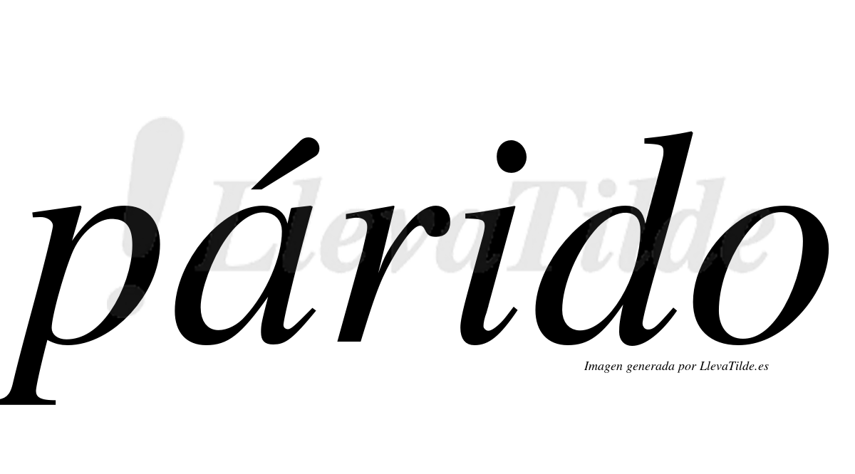 ¿Lleva tilde párido? | LlevaTilde.es