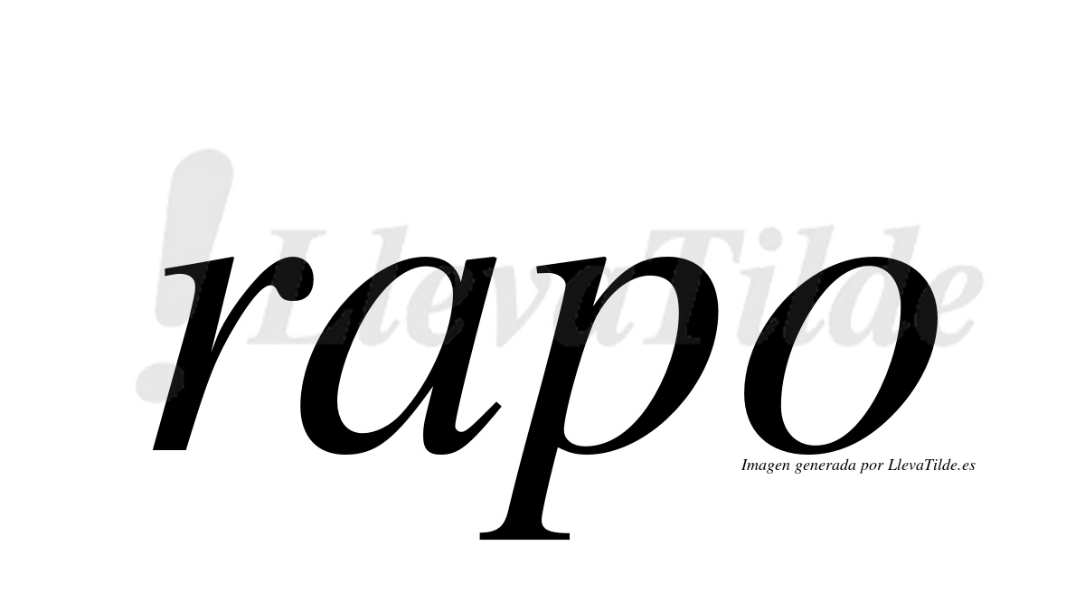 ¿Lleva tilde rapo? | LlevaTilde.es