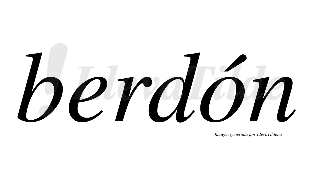 ¿Lleva tilde berdón? | LlevaTilde.es