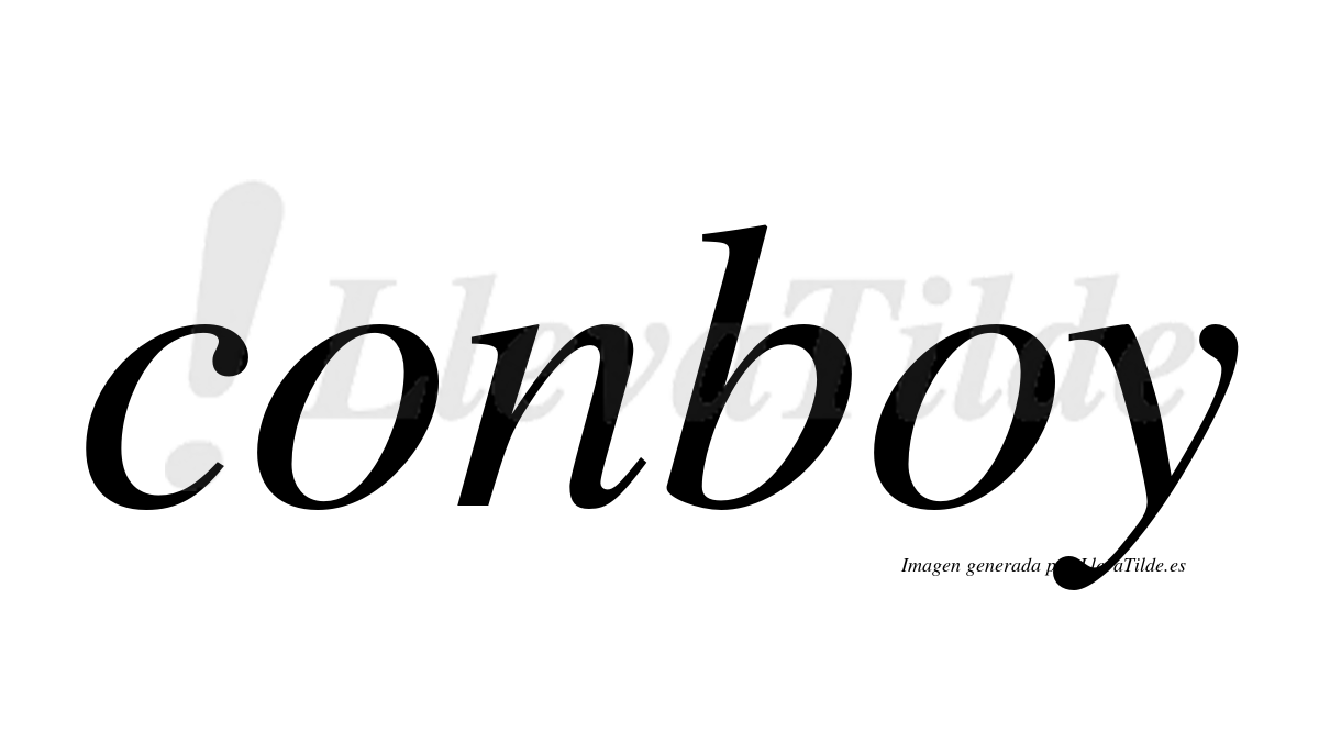 ¿Lleva tilde conboy? | LlevaTilde.es