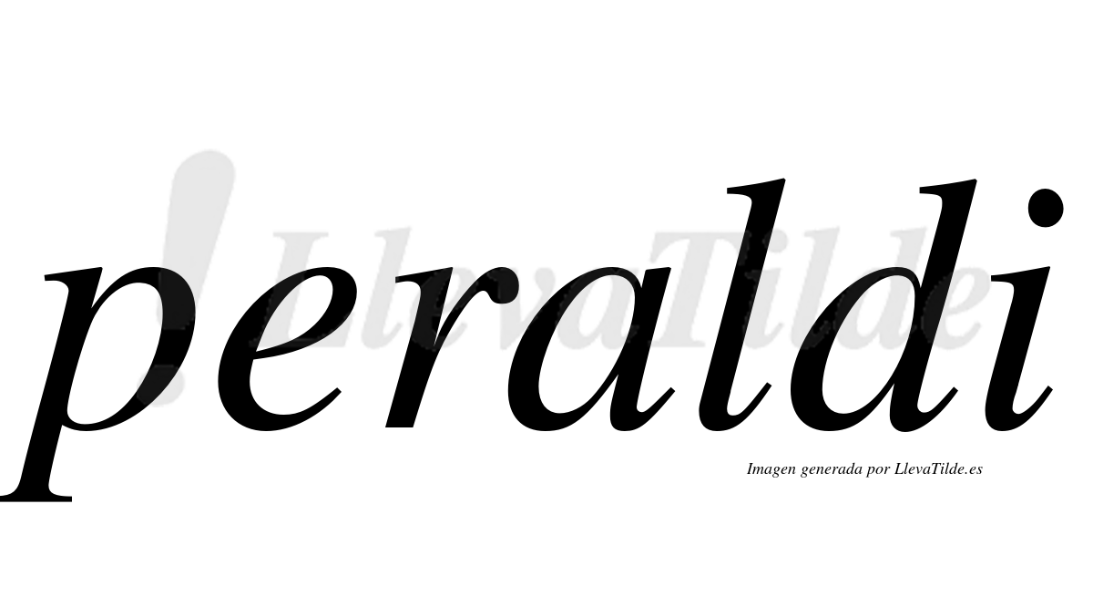 ¿Lleva tilde peraldi? | LlevaTilde.es
