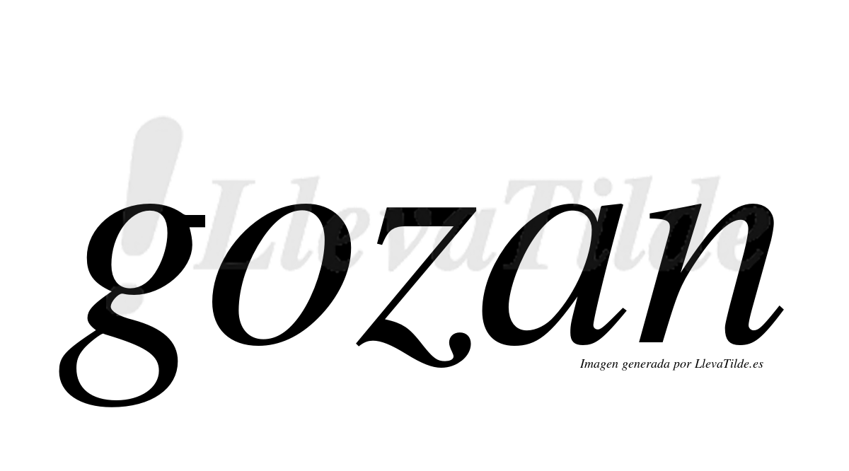 ¿Lleva tilde gozan? | LlevaTilde.es