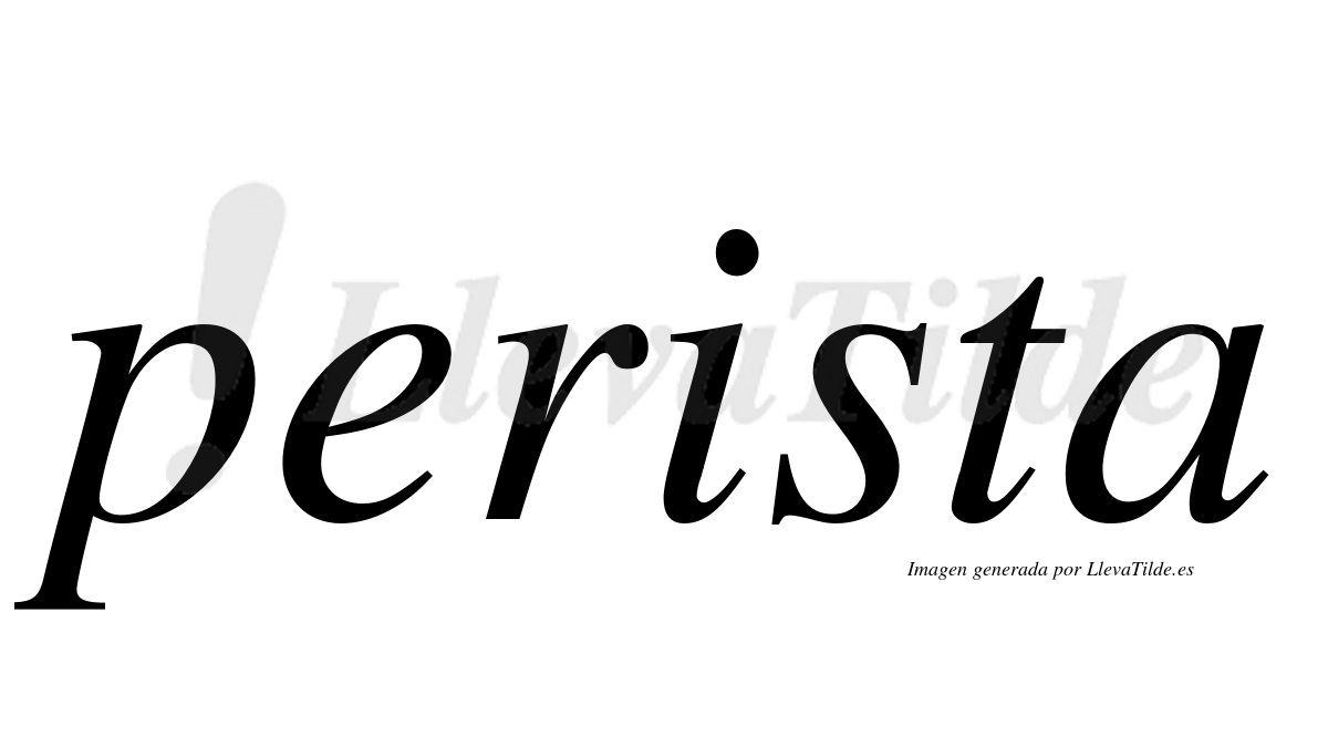 ¿Lleva tilde perista? | LlevaTilde.es