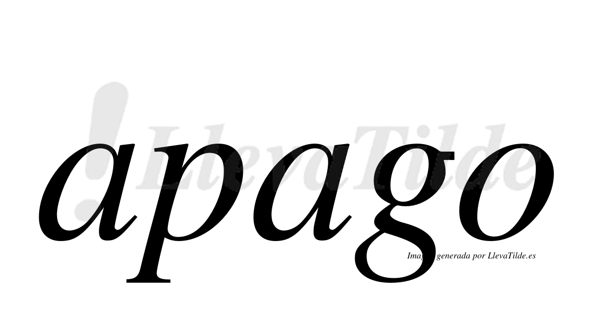 ¿Lleva tilde apago? | LlevaTilde.es