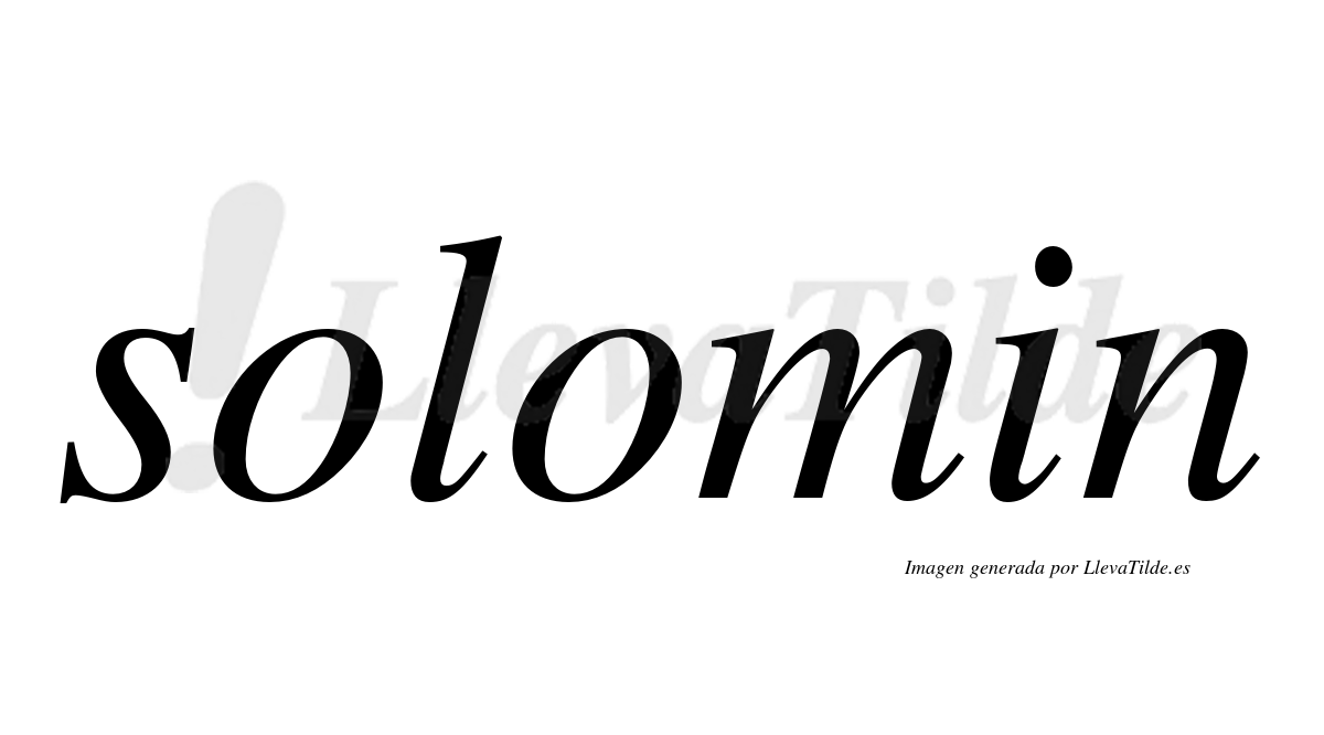 ¿Lleva tilde solomin? | LlevaTilde.es