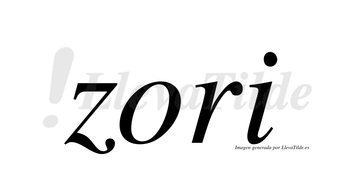 ¿Lleva tilde zori? | LlevaTilde.es