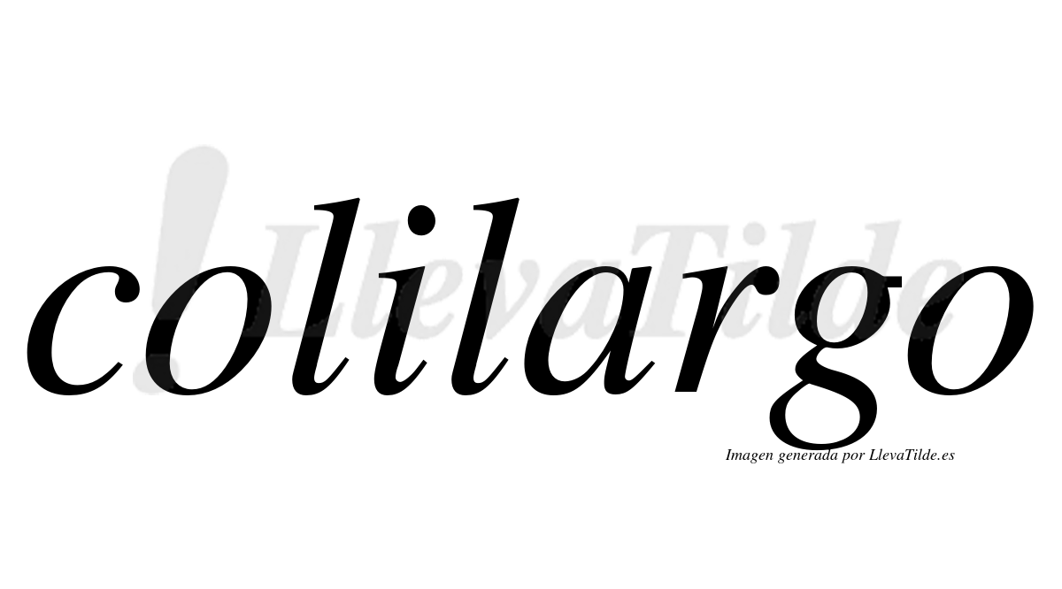 ¿Lleva tilde colilargo? | LlevaTilde.es