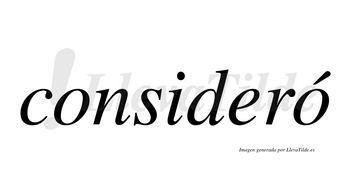 ¿Lleva tilde consideró? | LlevaTilde.es