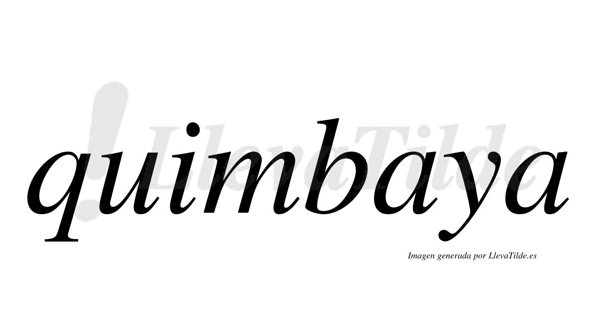 ¿Lleva tilde quimbaya? | LlevaTilde.es