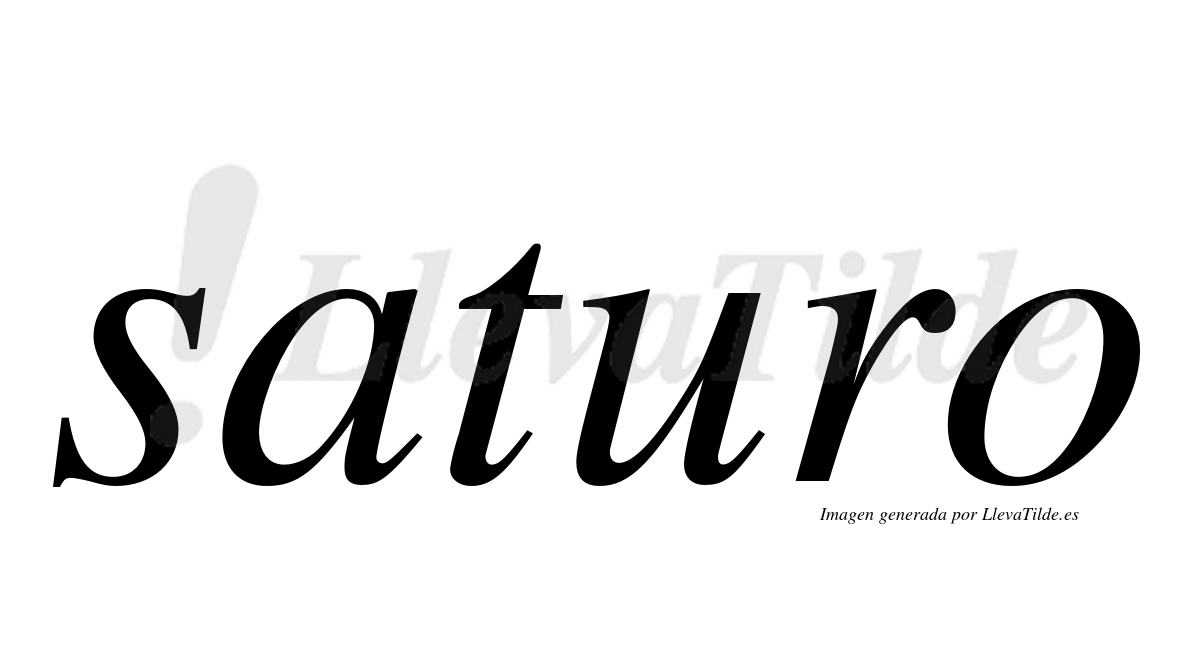 ¿Lleva tilde saturo? | LlevaTilde.es