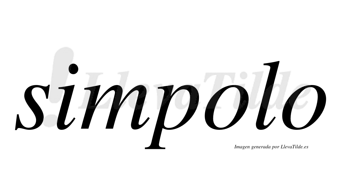 ¿Lleva tilde simpolo? | LlevaTilde.es