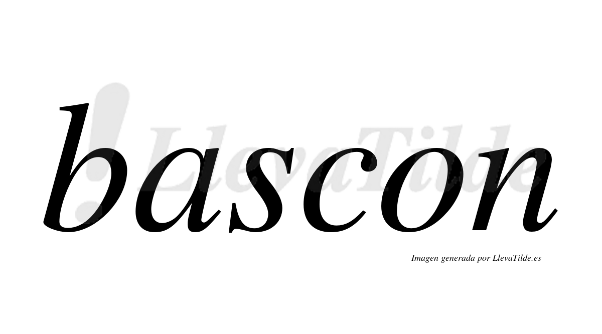 ¿Lleva tilde bascon? | LlevaTilde.es