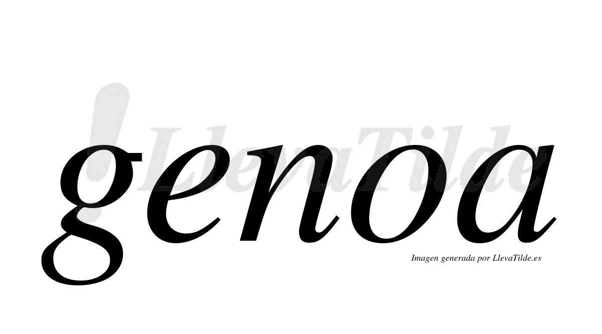 ¿Lleva tilde genoa? | LlevaTilde.es