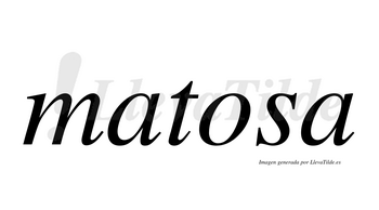 ¿Lleva tilde matosa? | LlevaTilde.es