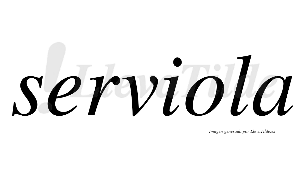 ¿Lleva tilde serviola? | LlevaTilde.es