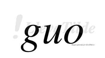 ¿Lleva tilde guo? | LlevaTilde.es