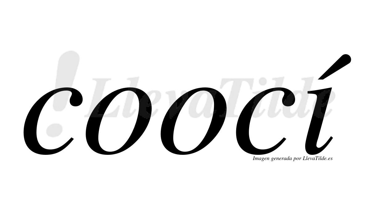 ¿Lleva tilde coocí? | LlevaTilde.es