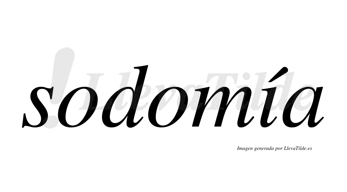 ¿Lleva tilde sodomía? | LlevaTilde.es