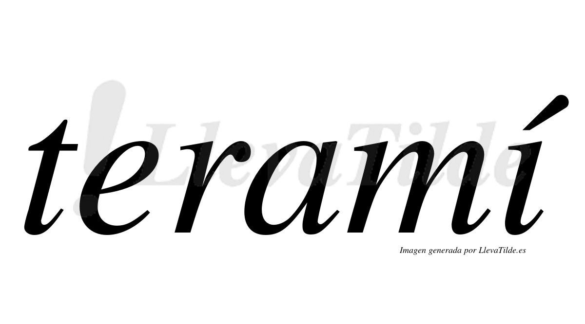 ¿Lleva tilde teramí? | LlevaTilde.es