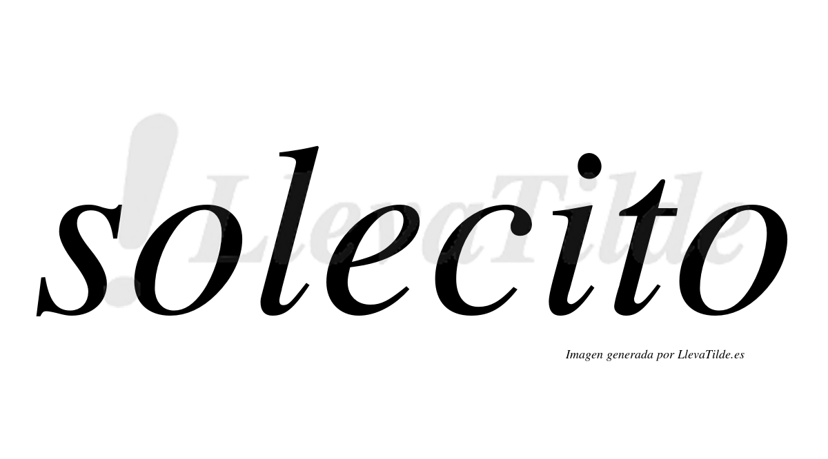 ¿Lleva tilde solecito? | LlevaTilde.es