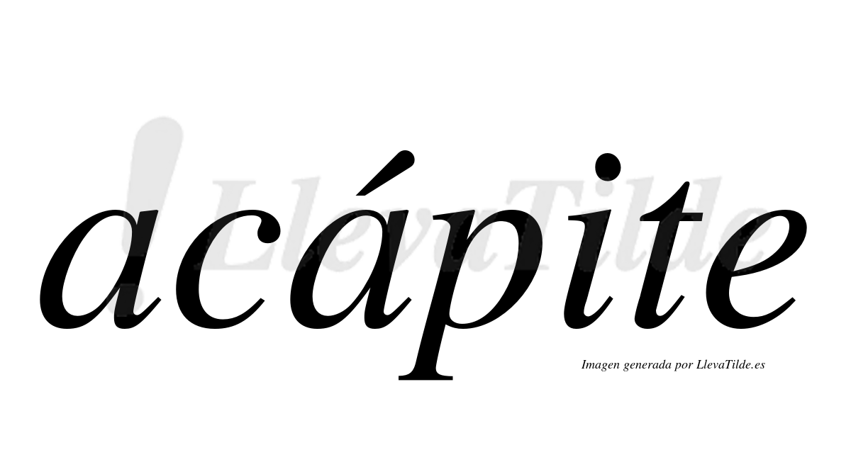 ¿Lleva tilde acápite? | LlevaTilde.es