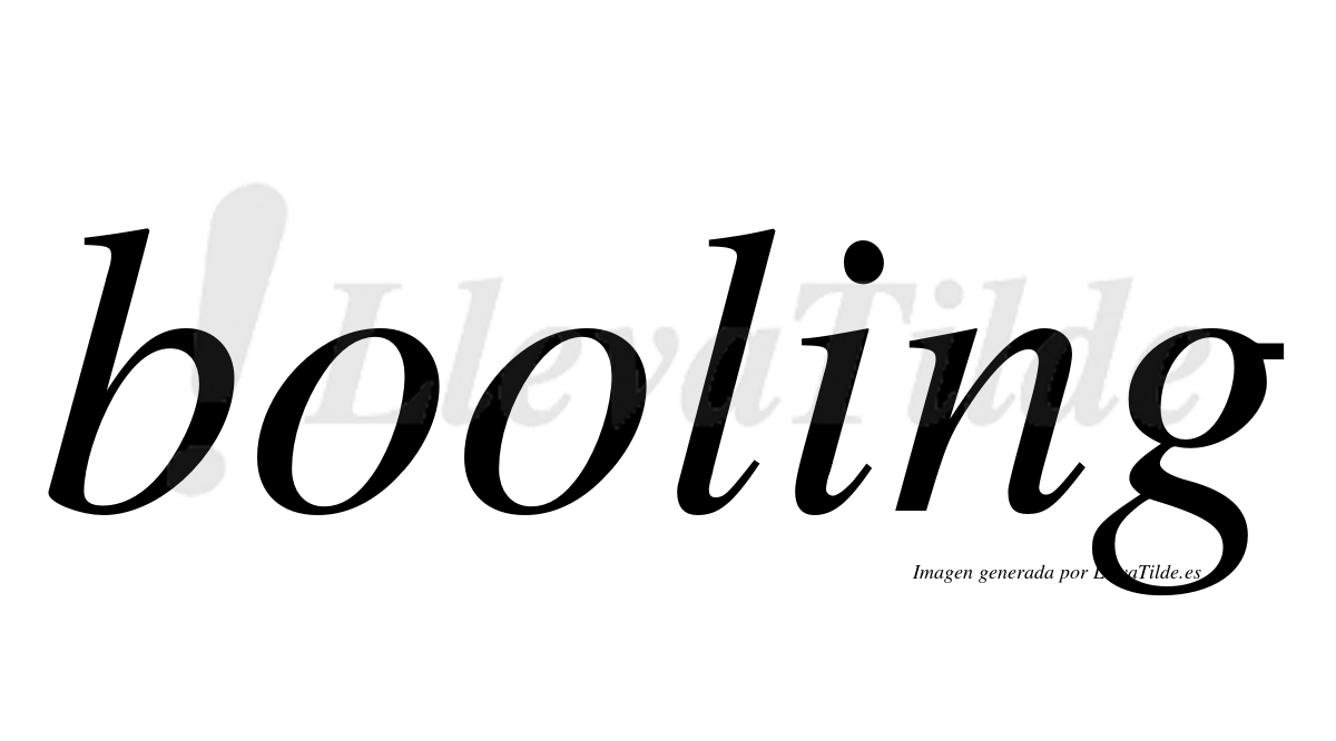 ¿Lleva tilde booling? | LlevaTilde.es