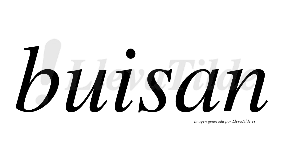 ¿Lleva tilde buisan? | LlevaTilde.es