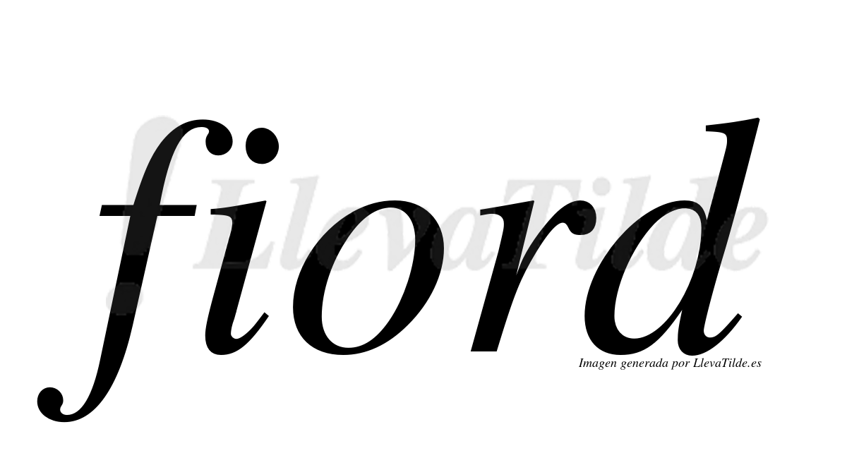 ¿Lleva tilde fiord? | LlevaTilde.es