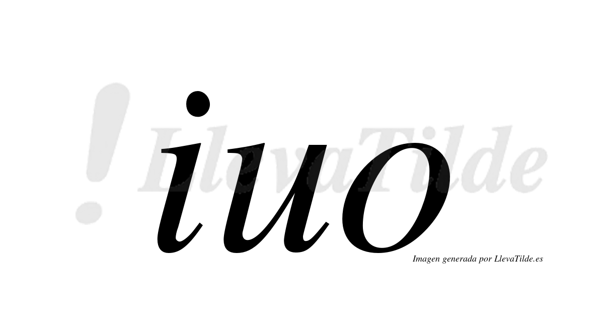 ¿Lleva tilde iuo? | LlevaTilde.es