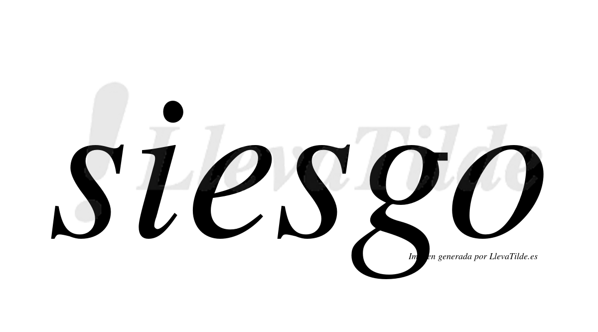 ¿Lleva tilde siesgo? | LlevaTilde.es