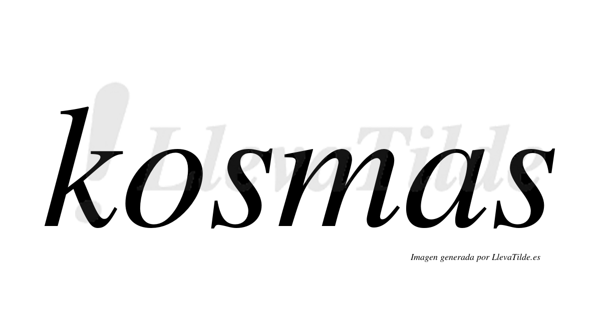 ¿Lleva tilde kosmas? | LlevaTilde.es