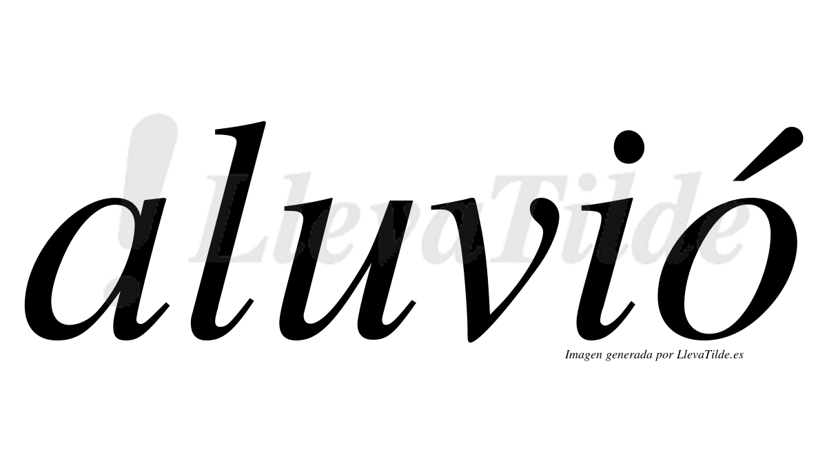 ¿Lleva tilde aluvió? | LlevaTilde.es